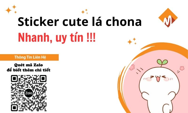 30 Mẫu sticker cute lá chona dễ thương ấn tượng nhất 2025