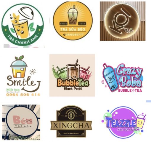 50+ Mẫu logo trà sữa ấn tượng, thu hút nhất năm 2026